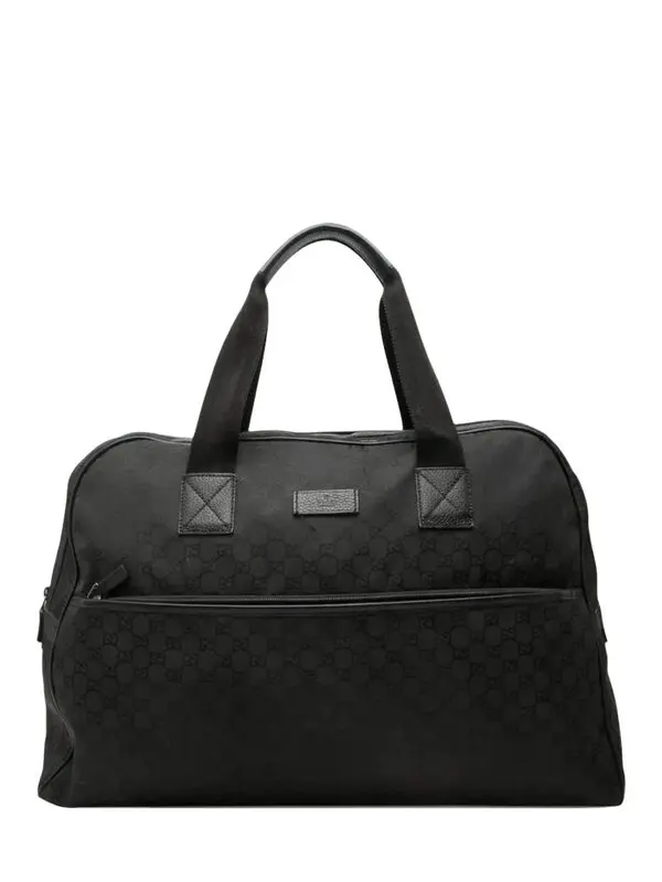 Gucci 2000-2015 Gg Nylon Travel Bag - Black