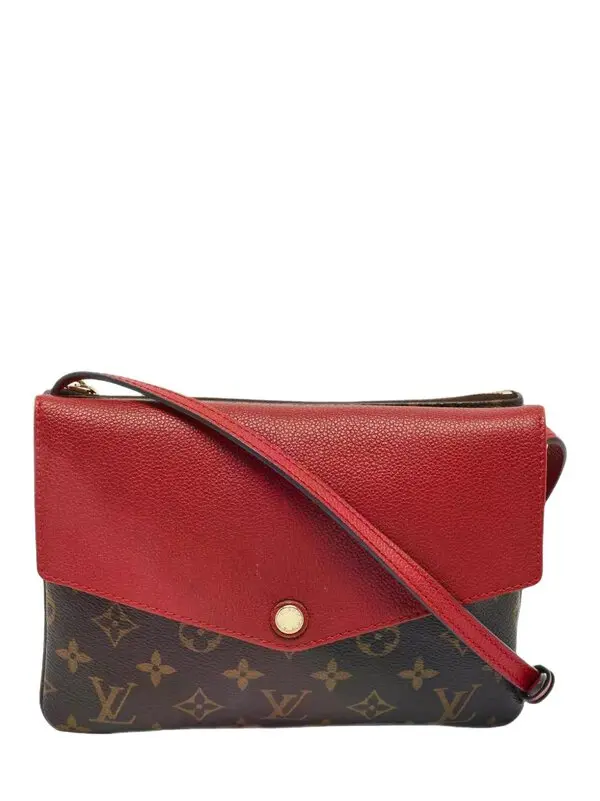 LOUIS VUITTON 2015 Twice Monogram Crossbody Bag - Red