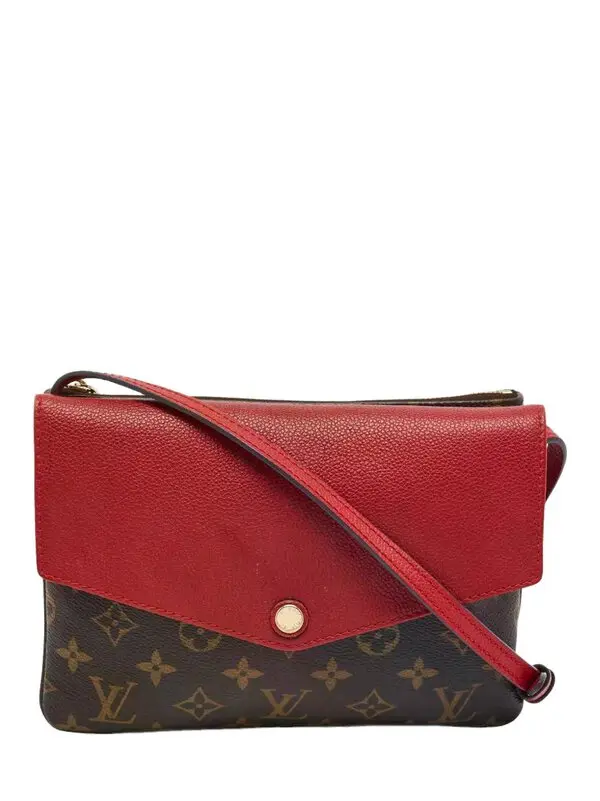 LOUIS VUITTON 2015 Twice Monogram Crossbody Bag - Red