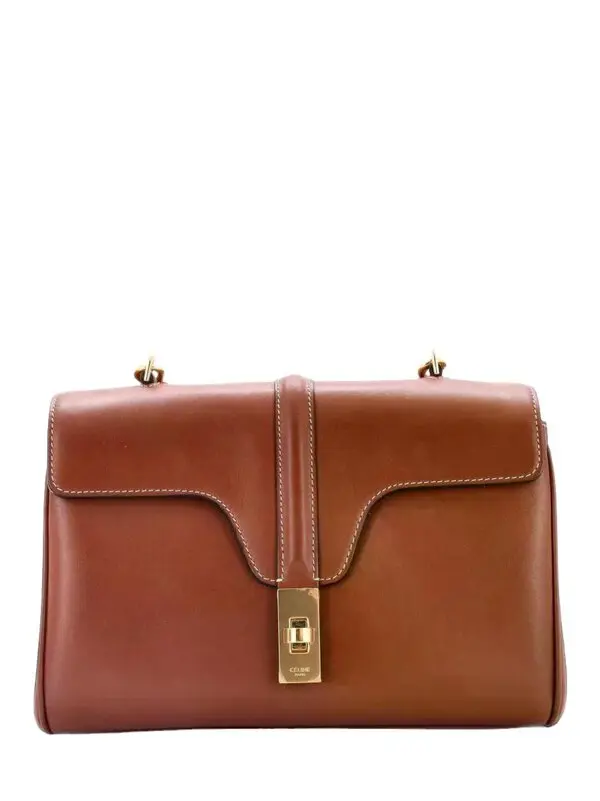 Celine Soft 16 Bag Smooth Calfskin Shoulder Bag - Brown