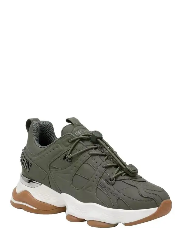 PLEIN SPORT Runner Beast X-01 Panelled Sneakers - Green