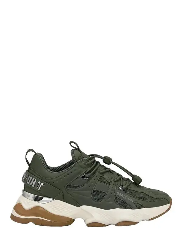 PLEIN SPORT Runner Beast X-01 Panelled Sneakers - Green