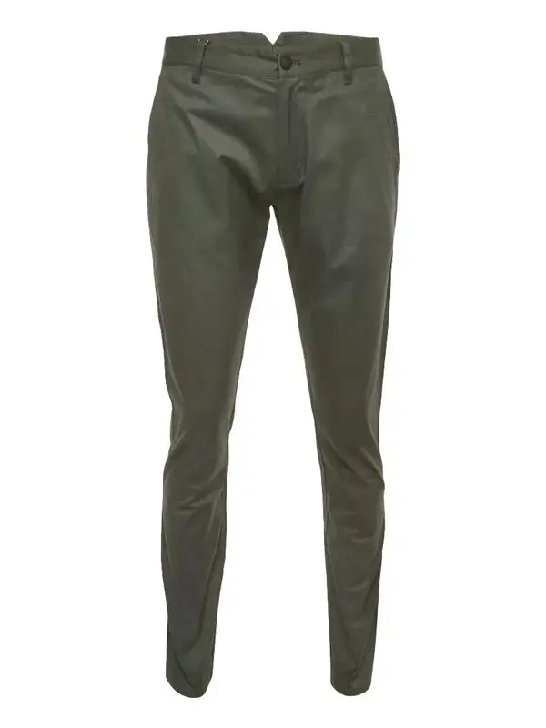 Emporio Armani Slim-fit Twill Weave Trousers - Green