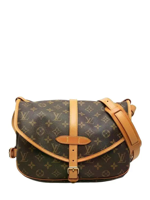 LOUIS VUITTON Monogram Saumur 30 Crossbody Bag - Brown