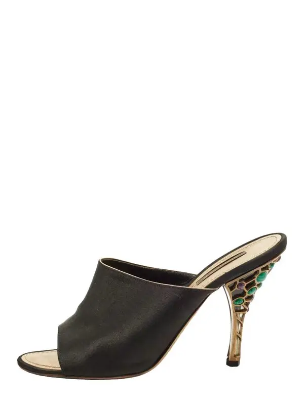 LOUIS VUITTON Embellished Open-toe Heeled Sandals - Black