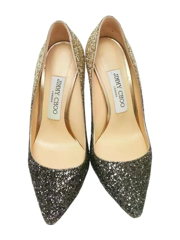 JIMMY CHOO Glitter Pumps - Black