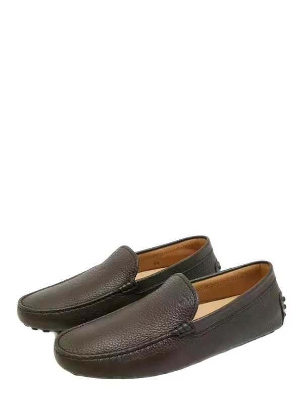 TOD'S Gommino Pebble-sole Loafers - Brown