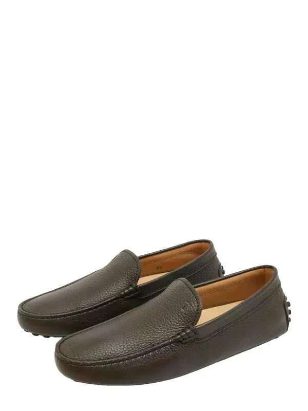 TOD'S Gommino Pebble-sole Loafers - Brown