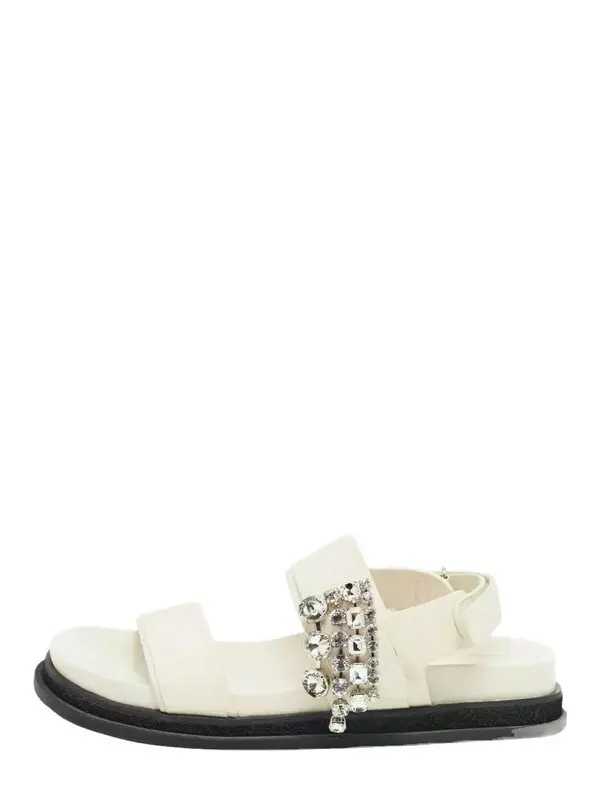 JIMMY CHOO Verity Crystal-embellished Sandals - White