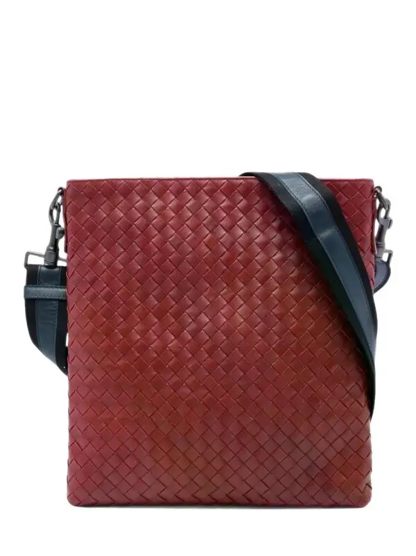 Bottega Veneta Nappa Intrecciato Vn Crossbody Bag - Red