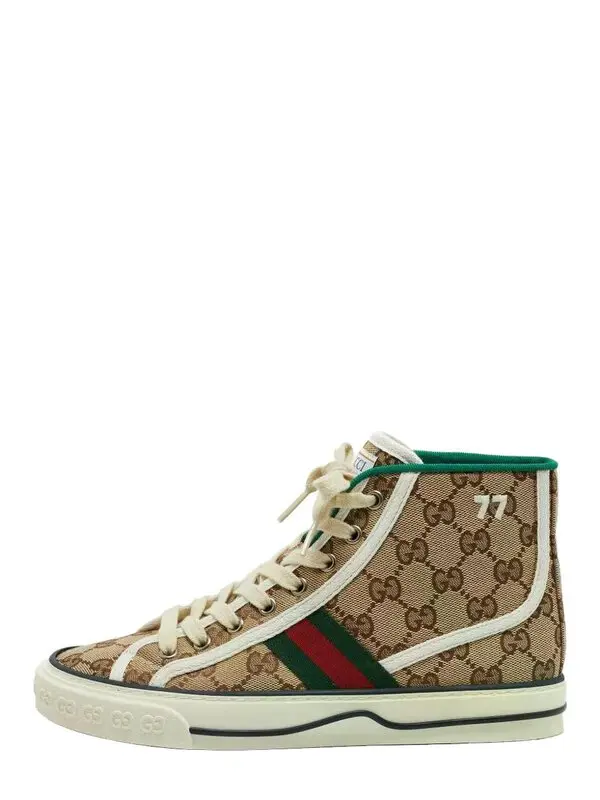 Gucci Tennis 1977 High-top Sneakers In Gg Supreme Canvas - Neutrals