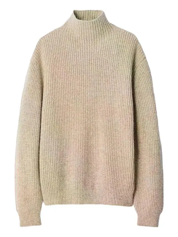 LEMAIRE High-neck Yak Alpaca Sweater - Neutrals