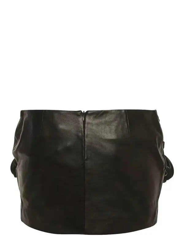Magda Butrym Rose-appliqué Mini Skirt - Black