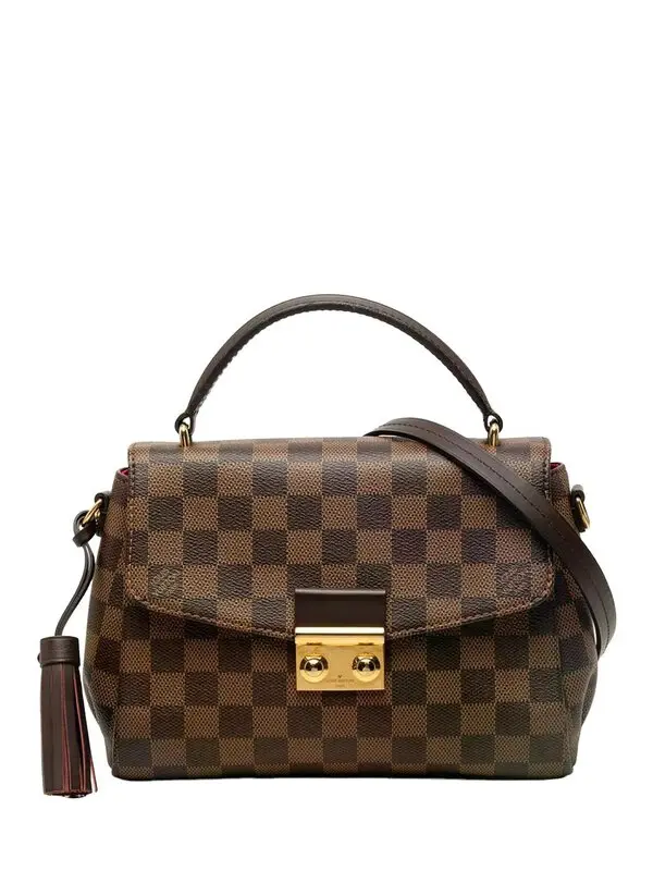 LOUIS VUITTON Damier Ebene Croisette Satchel - Brown
