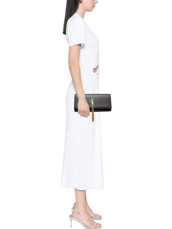 Saint Laurent Cassandre Tassel Clutch Bag - Black