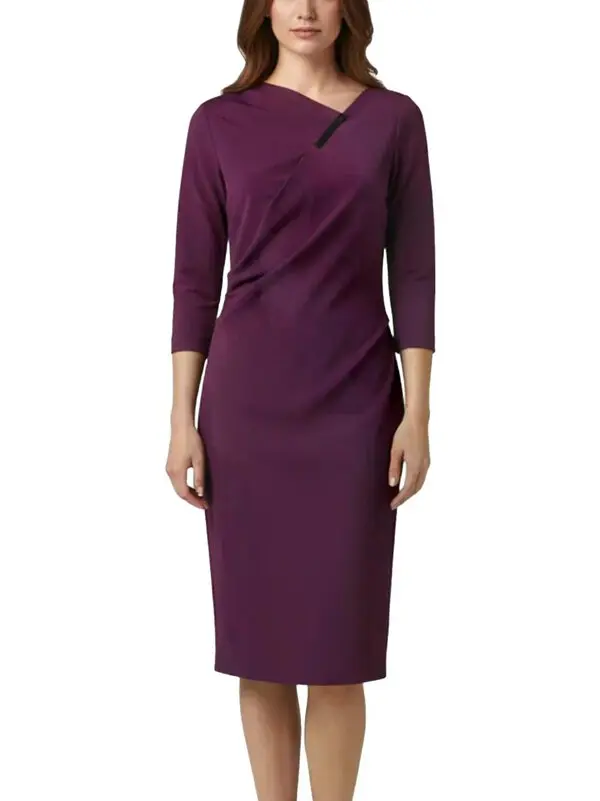 Sonia Rykiel Paris Asymmetric Draped Midi Dress - Purple