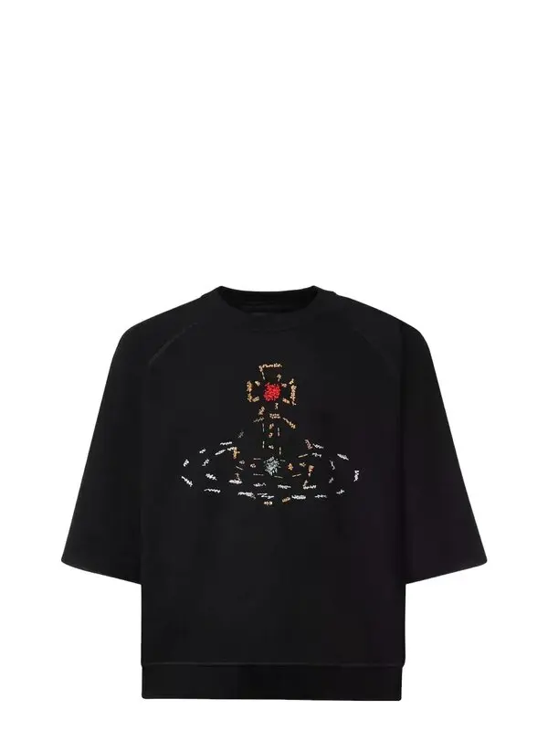 VIVIENNE WESTWOOD Short Sleeve Raglan Sweatshirt - Black