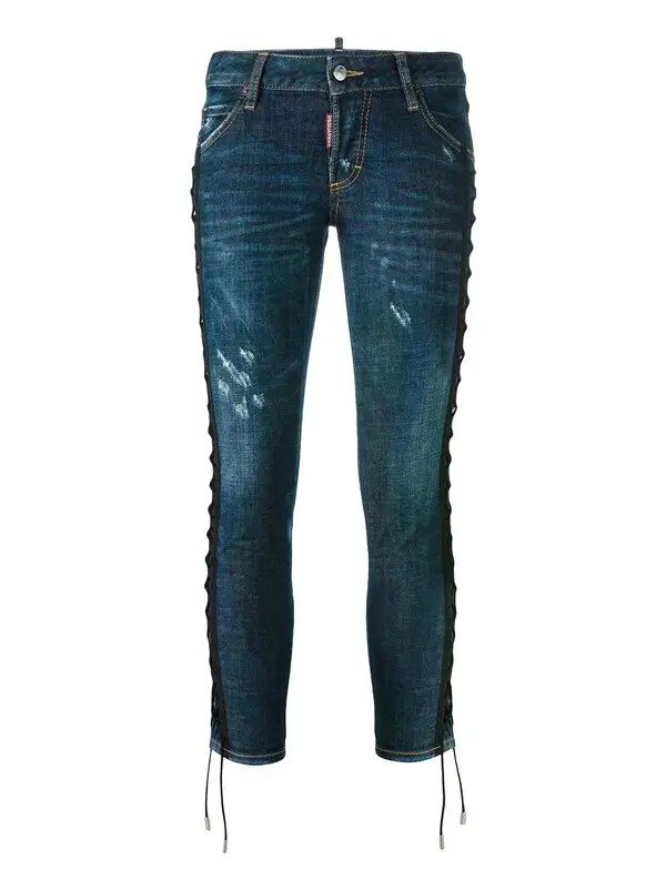 Dsquared2 Deana Lace Effect Jeans - Blue