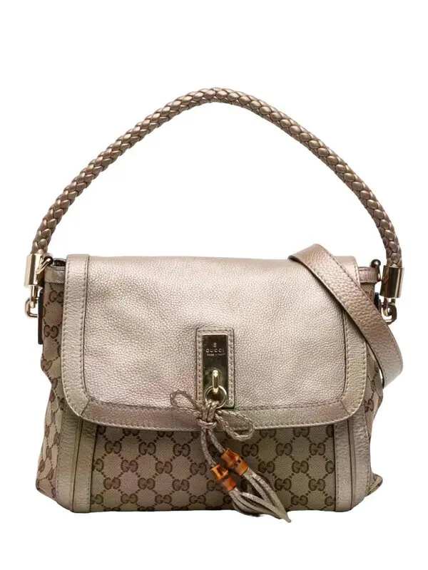 Gucci Gg Canvas Bella Flap Satchel - Neutrals
