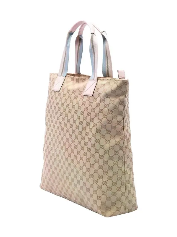 Gucci Gg Canvas Web Vertical Tote Bag - Neutrals