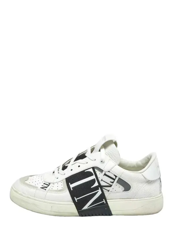Valentino Garavani Vl7n Logo Print Leather Sneakers - White