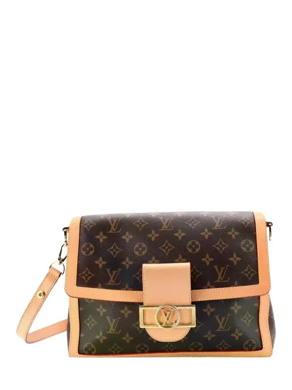 LOUIS VUITTON Dauphine Soft Monogram Canvas Gm Shoulder Bag - Brown