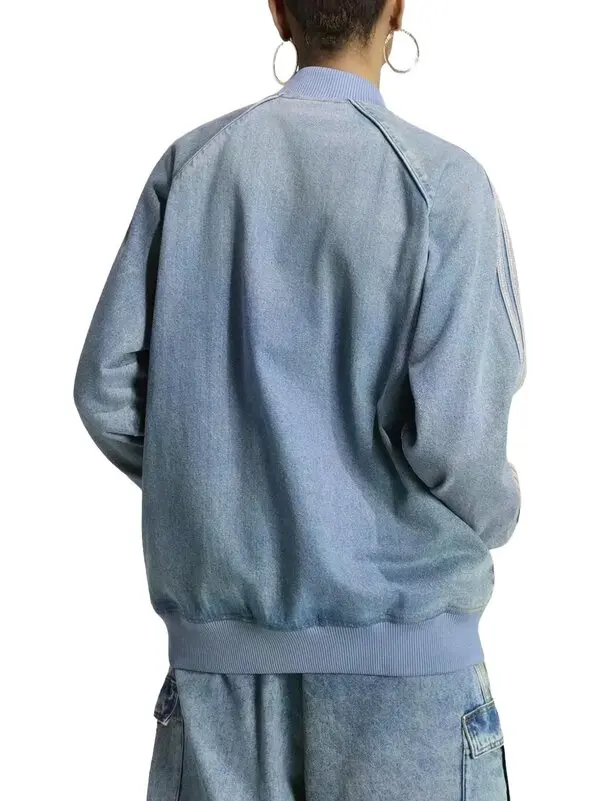 Adidas Oversized Denim Track Top - Blue