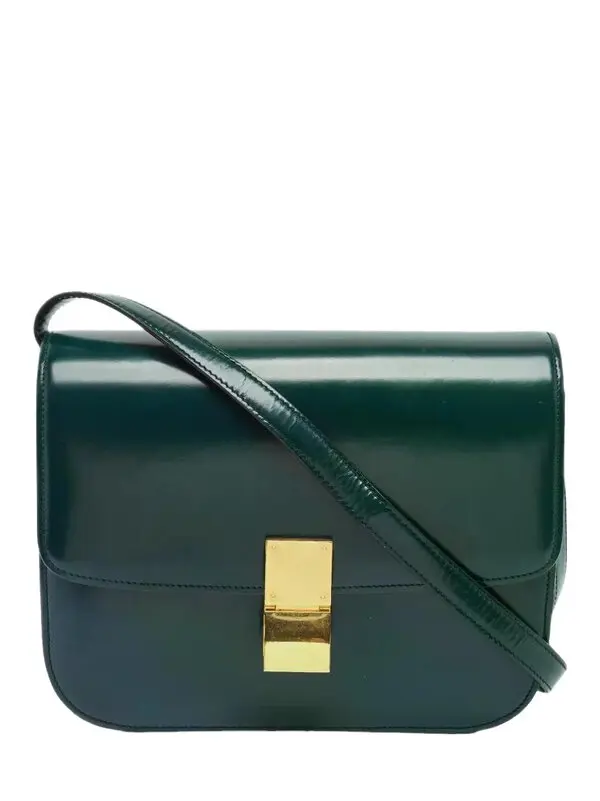 Celine 2012 Medium Classic Box Shoulder Bag - Green