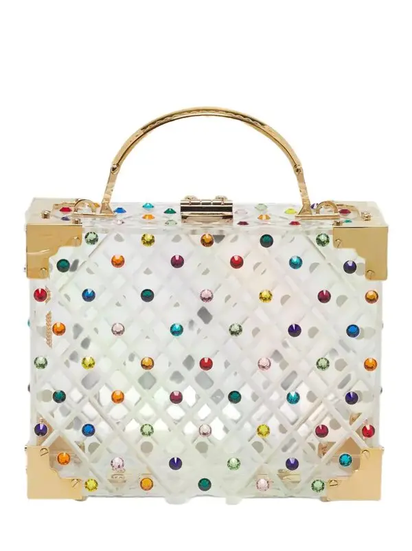 ASPINAL OF LONDON Trunk Candy Crystal-embellished Tote Bag - Neutrals