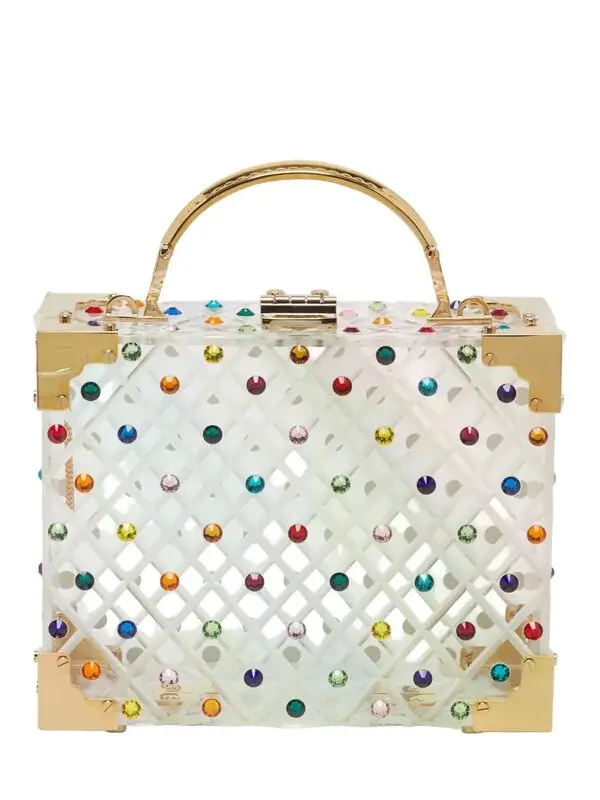ASPINAL OF LONDON Trunk Candy Crystal-embellished Tote Bag - Neutrals