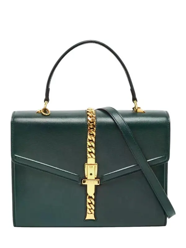 Gucci Sylvie 1969 Leather Handbag - Green