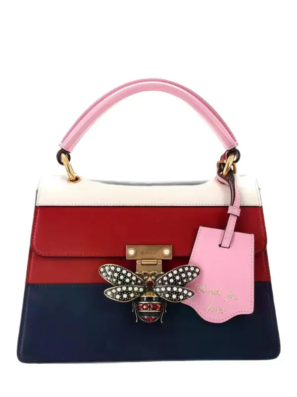 Gucci Queen Margaret Leather Satchel - Blue