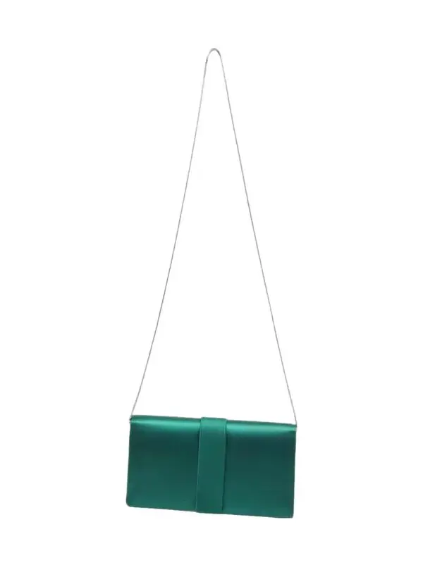 Manolo Blahnik Capri Jewel Buckle Clutch Bag - Green