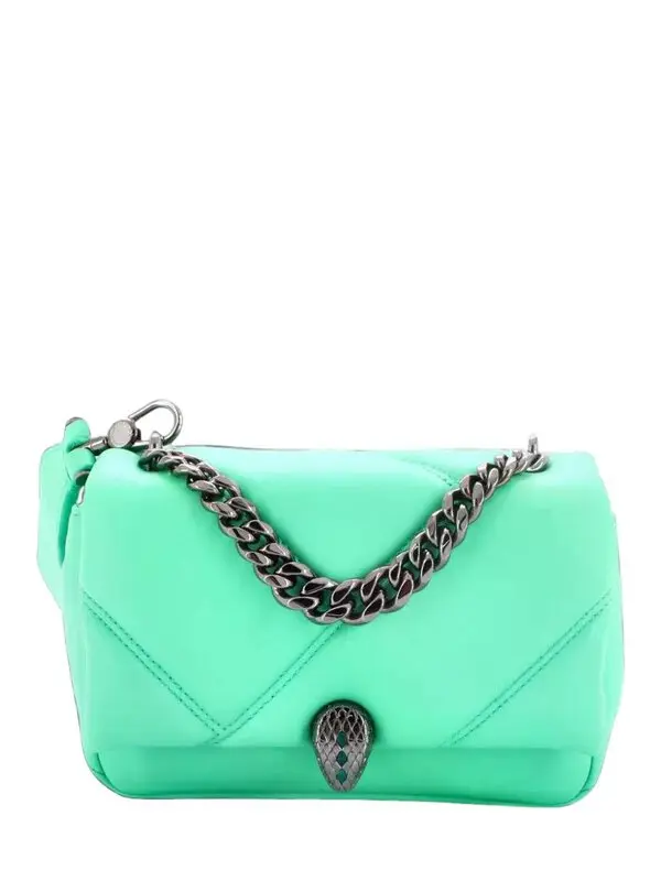 BVLGARI Serpenti Cabochon Diagonal Quilted Leather Mini Shoulder Bag - Green