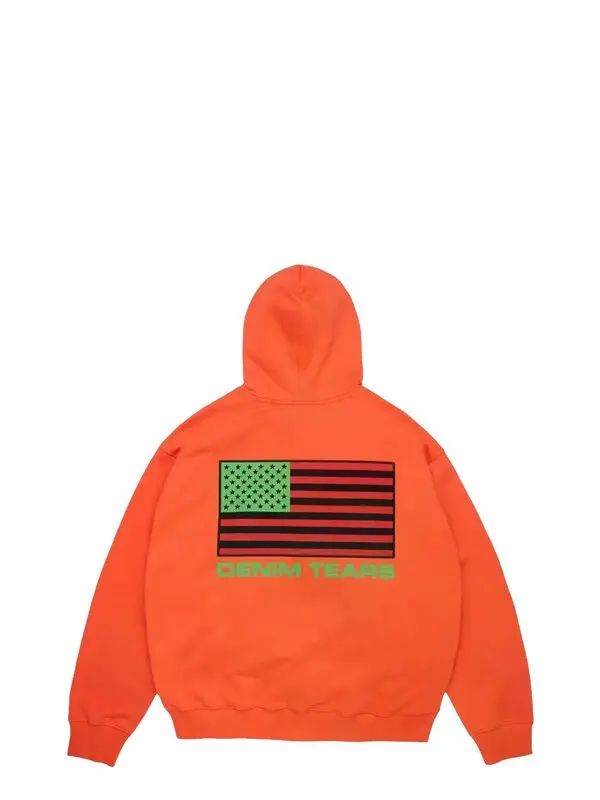DENIM TEARS Pan-african Zip-up Hoodie - Orange
