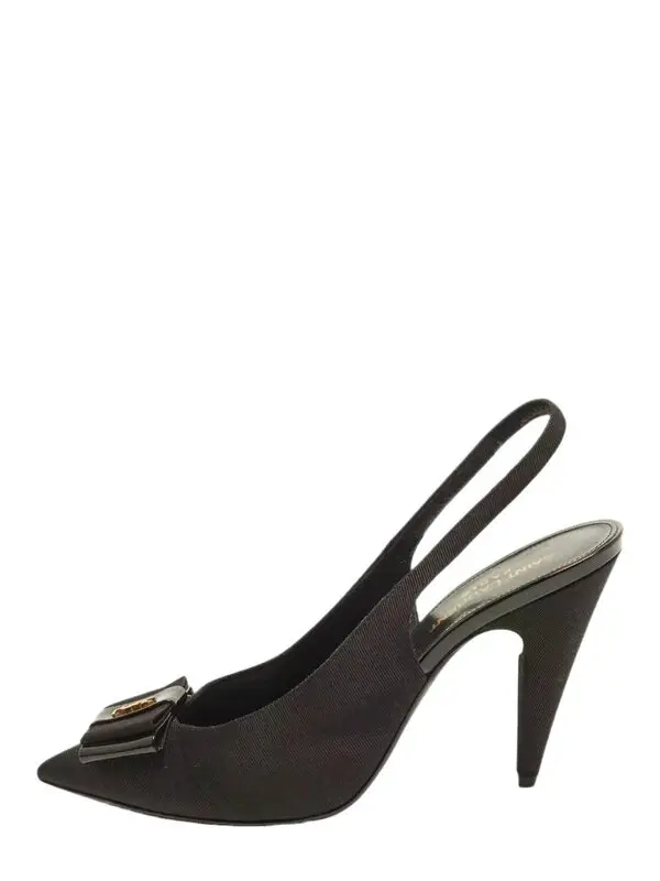 Saint Laurent Anaïs Bow Slingback Pumps - Black