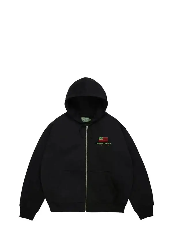 DENIM TEARS Pan African Zip-up Hoodie - Black