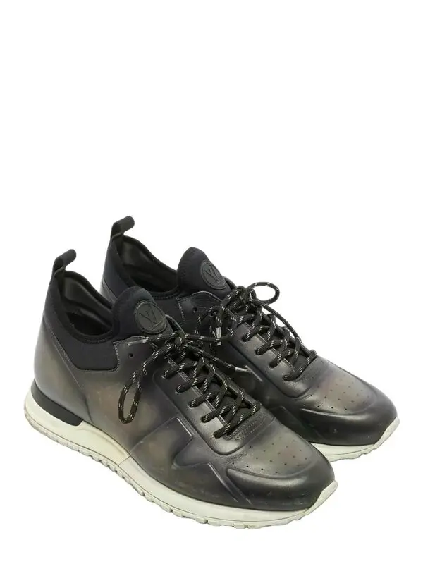 LOUIS VUITTON Run Away Leather Sneakers - Grey