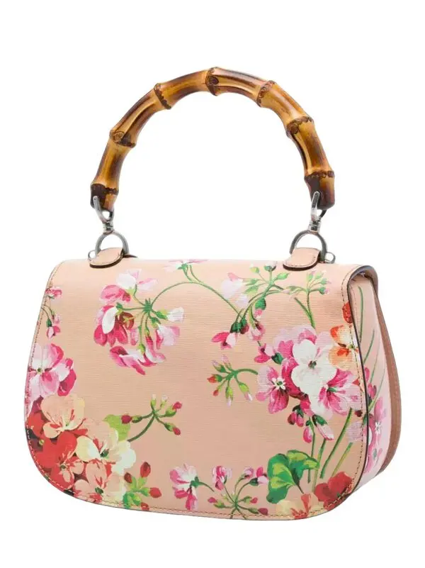 Gucci Blooms Bamboo Top Handle Bag Satchel - Pink