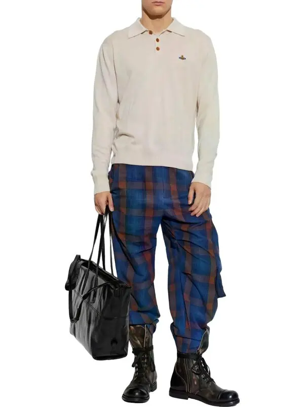 VIVIENNE WESTWOOD Wool Polo Mark - Neutrals