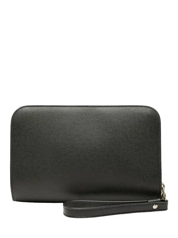 LOUIS VUITTON 2004 Taiga Pochette Baikal Clutch Bag - Black