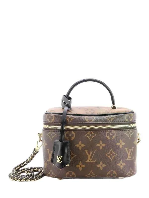 LOUIS VUITTON Reverse Monogram Canvas Pm Satchel - Brown