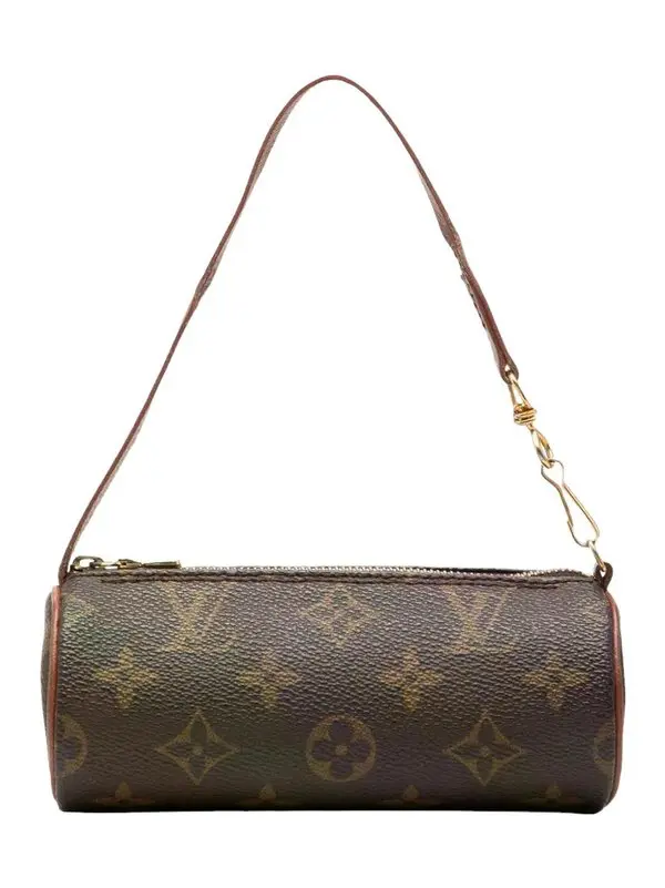 LOUIS VUITTON Monogram Papillon Pochette Handheld Bag - Brown