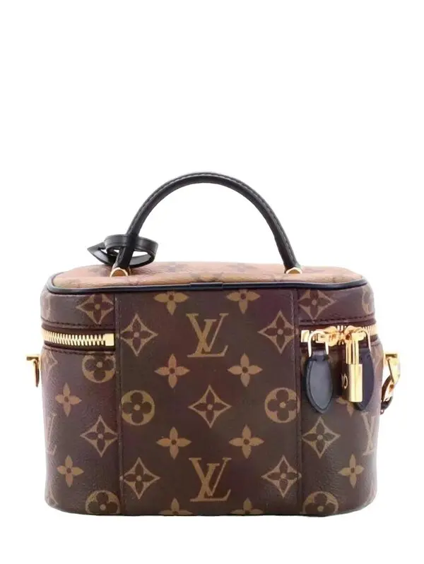 LOUIS VUITTON Reverse Monogram Canvas Vanity Pm Satchel - Brown