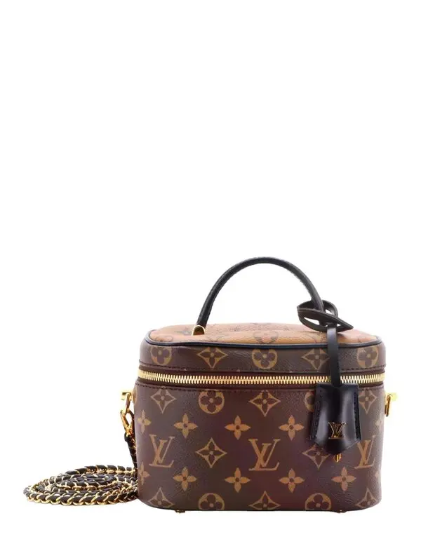 LOUIS VUITTON Reverse Monogram Canvas Vanity Pm Satchel - Brown