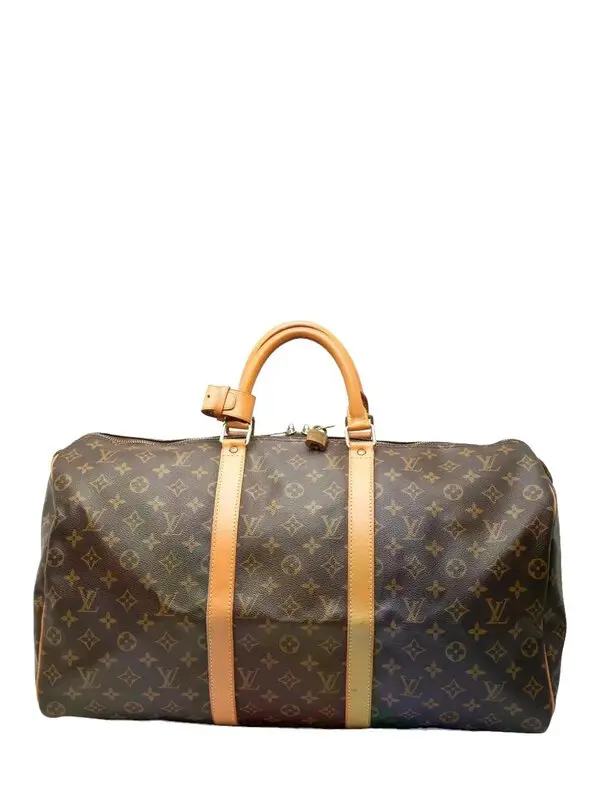 LOUIS VUITTON 1995 Monogram Keepall 50 Travel Bag - Brown