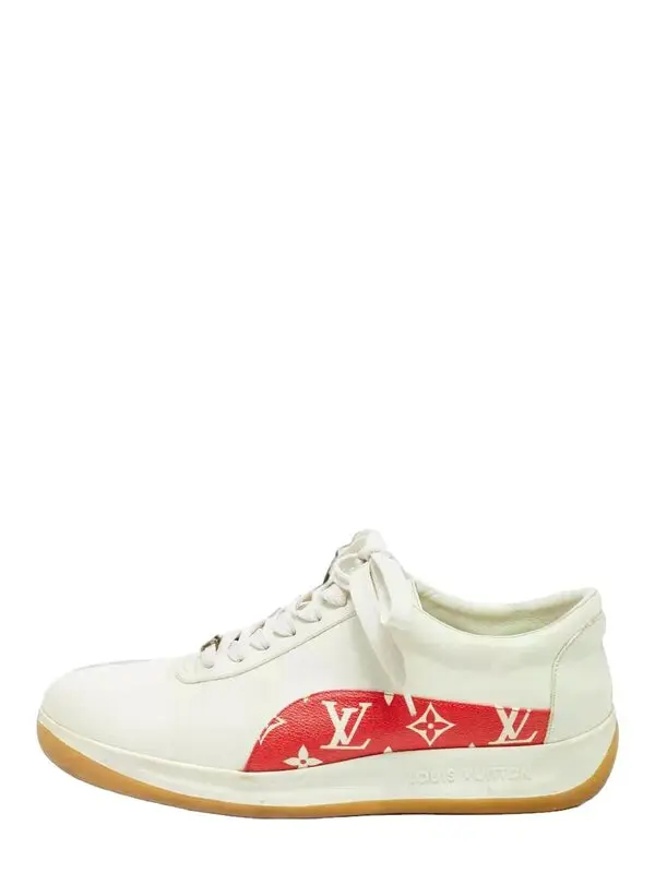 LOUIS VUITTON Monogram Lace-up Sneakers - White