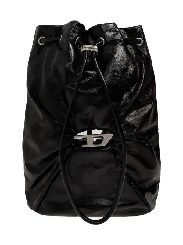DIESEL® Logo Plaque Backpack Bag - Black