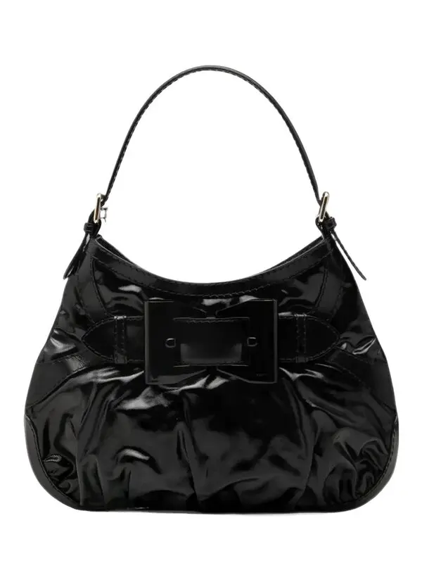 Gucci 2000-2015 Medium Coated Canvas Dialux Queen Hobo Bag - Black
