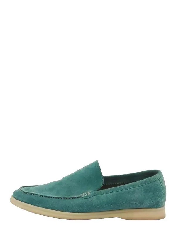 Loro Piana Summer Walk Suede Loafers - Green